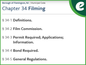 Filmmaking Legislation - General Code